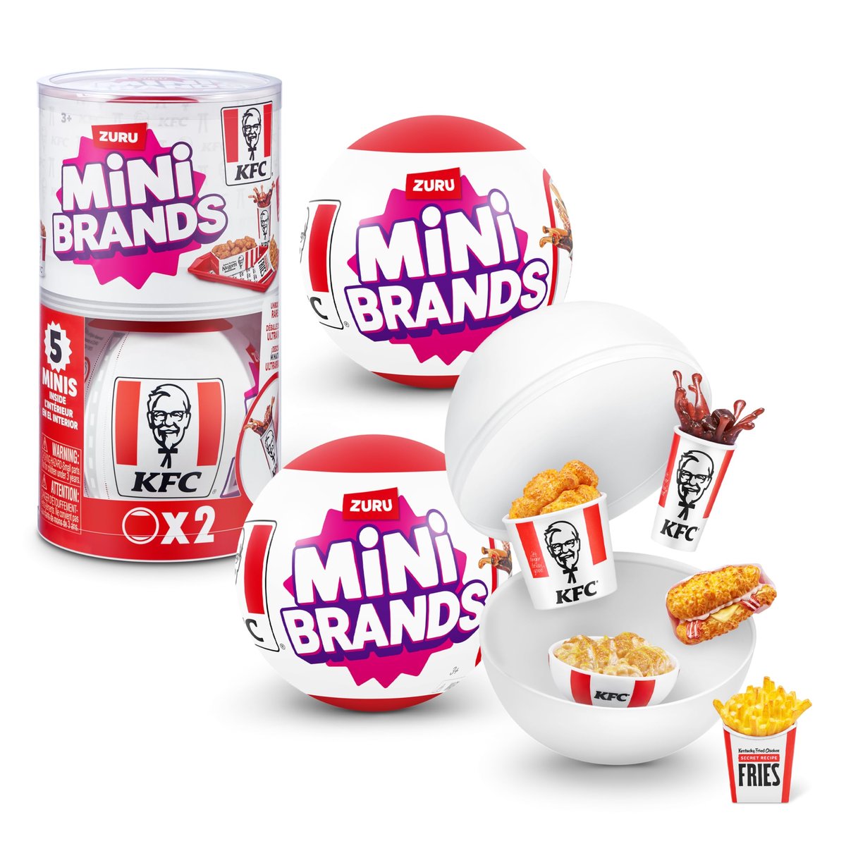 Mini marki KFC® Capsule by ZURU Real Miniature KFC® Brand Collectible ...