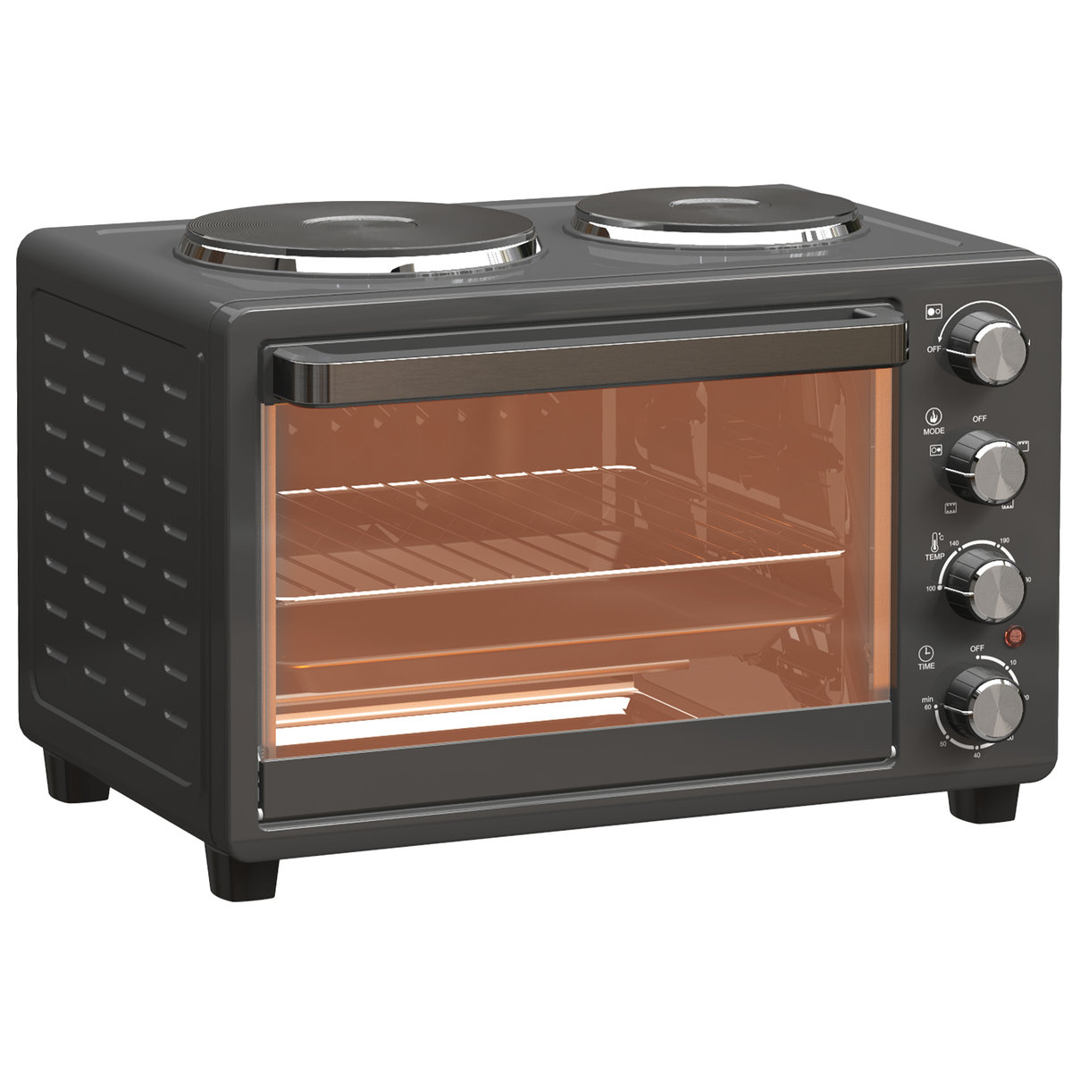 Mini piekarnik 28 l 2600 W Mini piekarnik 100–230°C 60 min. Timer, z 2 ...