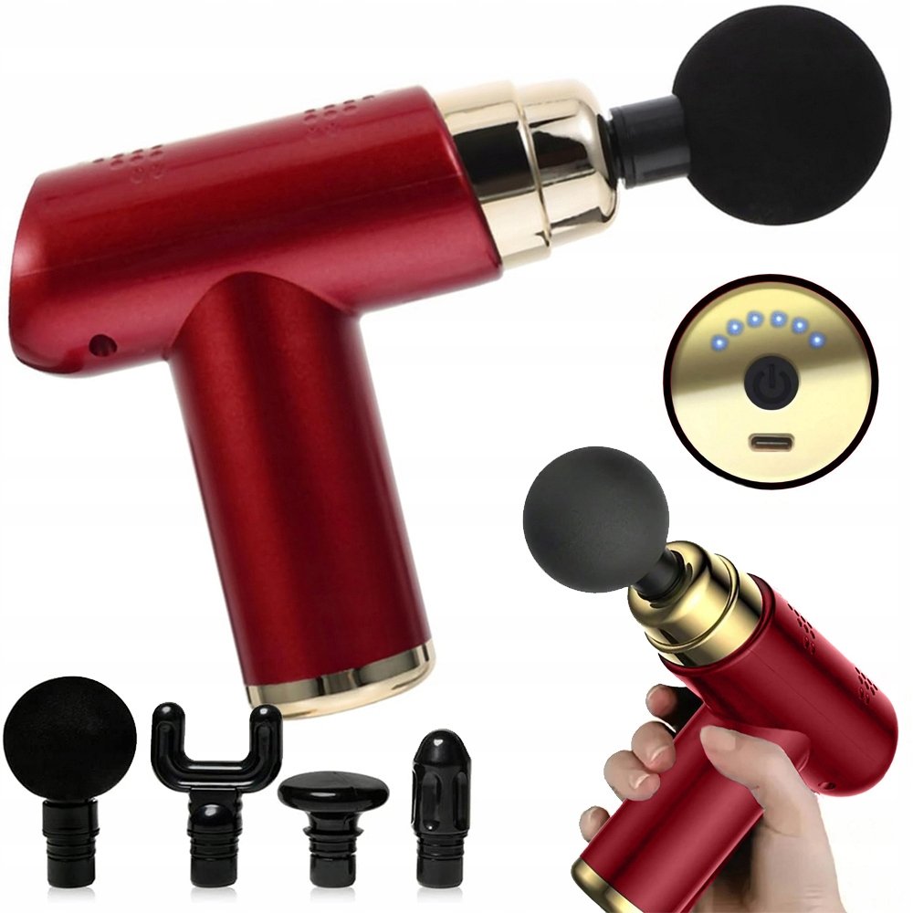 MINI PISTOLET DO MASAŻU CIAŁA MIĘŚNI MOCNY MASAŻER MASSAGE GUN ...