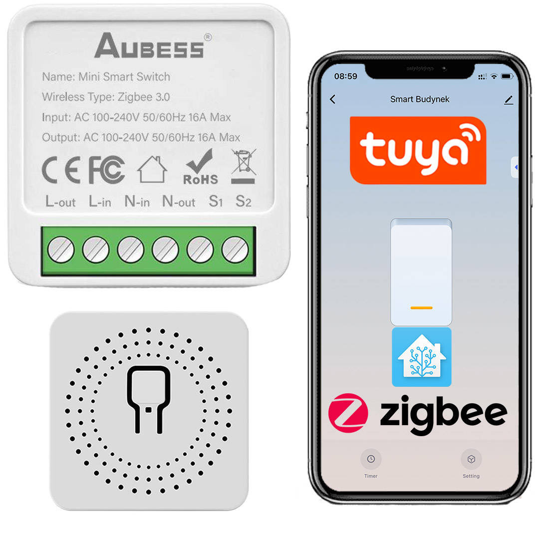 Mini przekaźnik ZIGBEE TUYA włącznik dopuszkowy sterownik 16A 3680W - Inna marka | Sklep EMPIK.COM