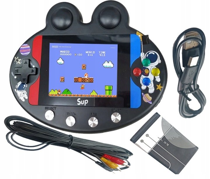 Mini Przenośna Konsola Gra TV Żabka F4 500w1 RETRO 500gier AV MARIO ...