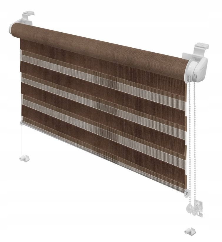 Mini roleta ZEBRA CLASSIC Dzień/Noc brązowa 68 cm x 150 cm - Gardinia ...