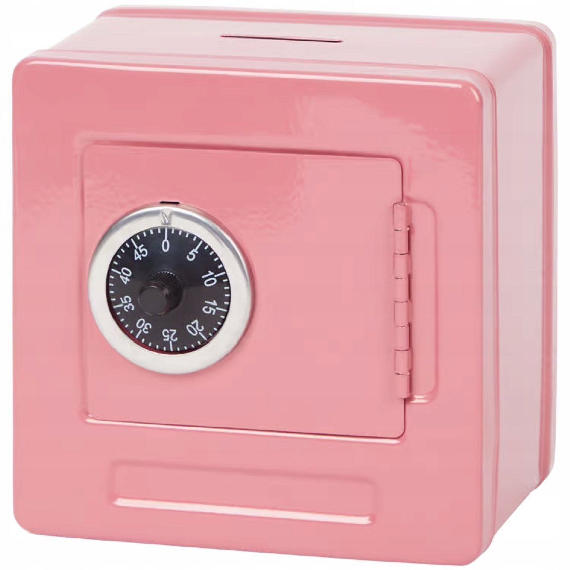 Mini Sejf zamek szyfrowy Kasetka na pieniądze metal Różowy 13,5x13,5cm ...