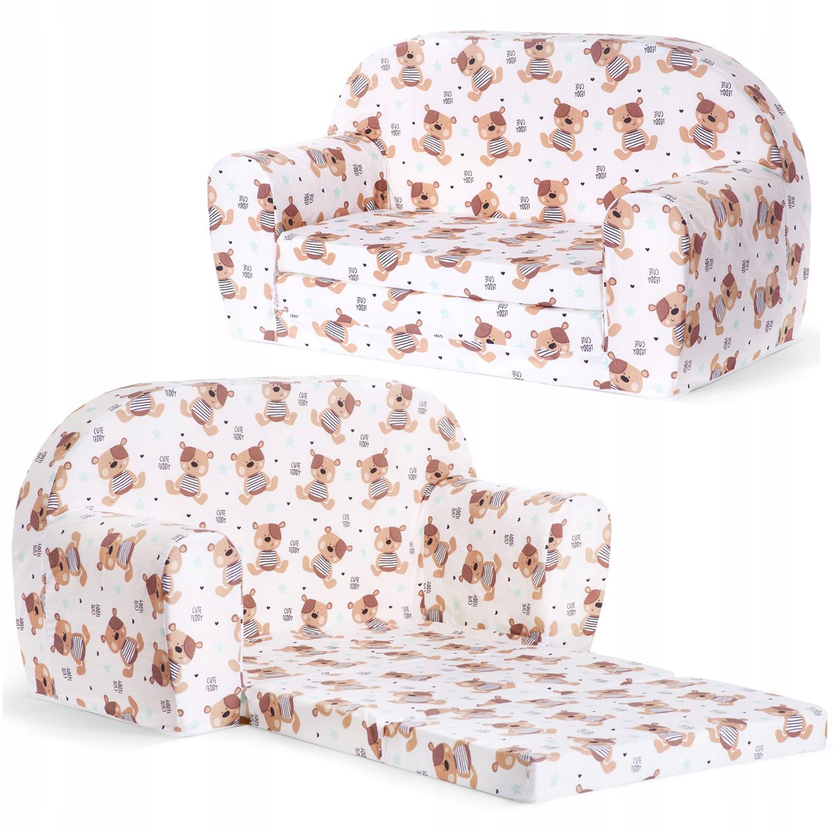 Mini Sofa Dla Dzieci Kanapa Sofka Piankowa Rozkładana Piankowa Fotelik ...