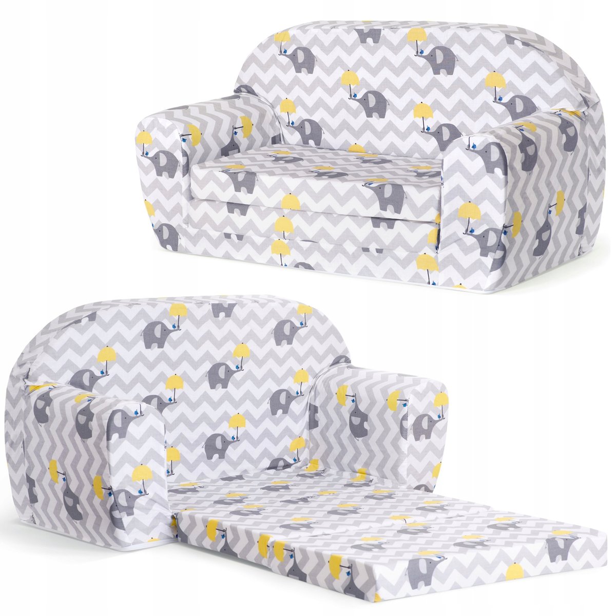 Mini Sofa dla dzieci Kanapa Sofka piankowa Rozkładana Piankowa Fotelik ...
