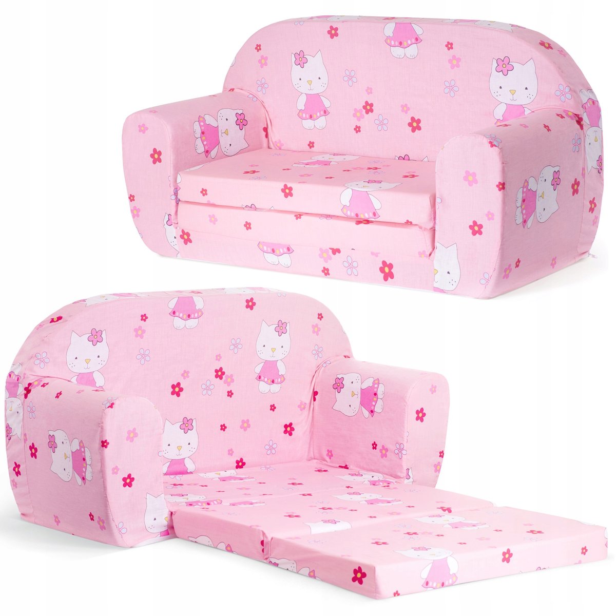 Mini Sofa Dla Dzieci Kanapa Sofka Piankowa Rozkładana Piankowa Fotelik ...