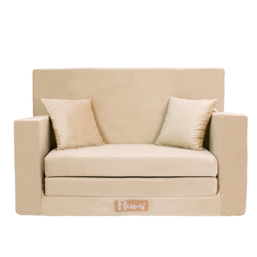 MINI SOFA Kanapa rozkładana piankowa dla dzieci Beżowa - Flumi | Sklep ...