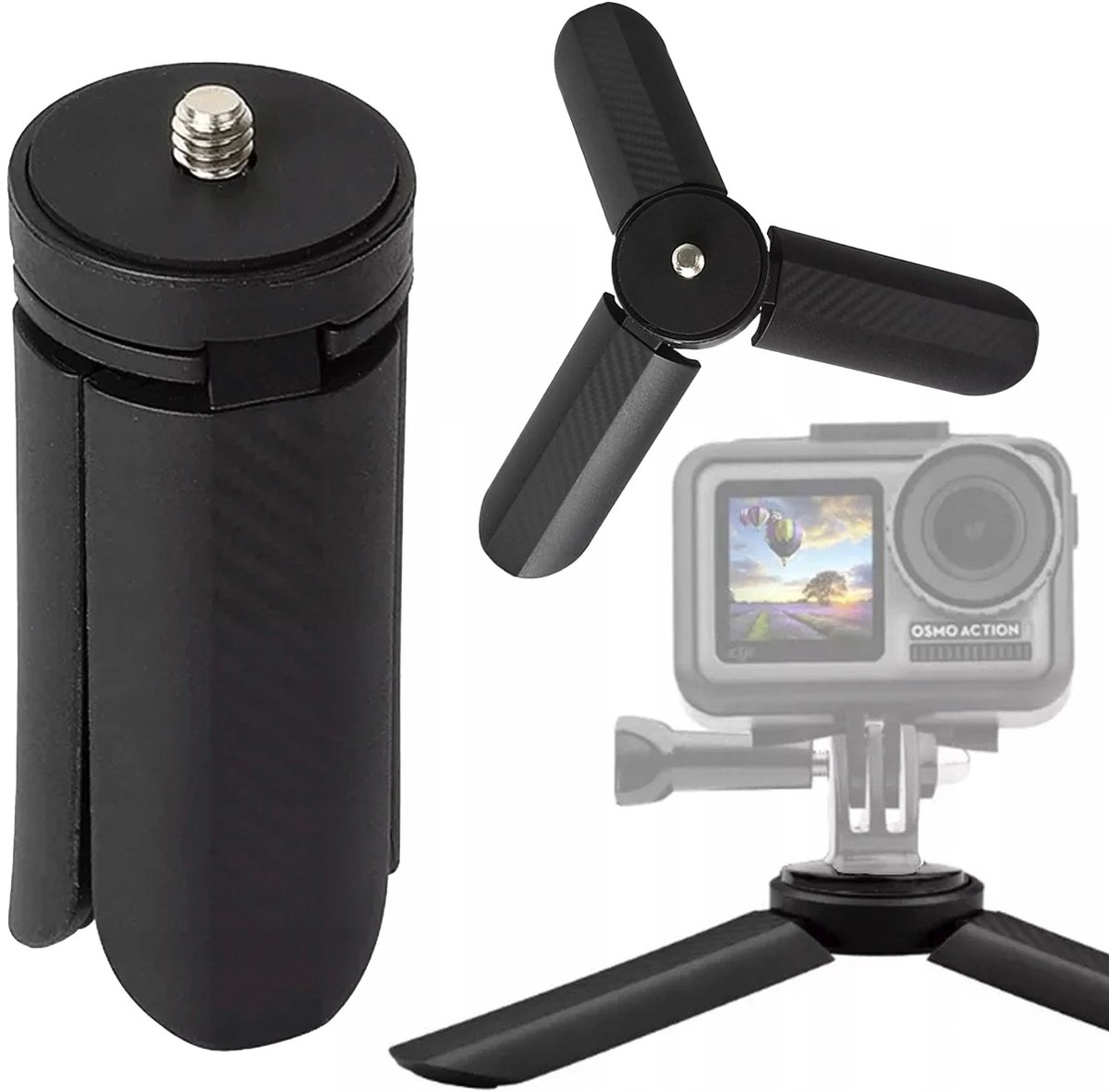 Mini Statyw Stołowy Tripod do Telefonu Smartfona Gimbala Kamer GoPro ...