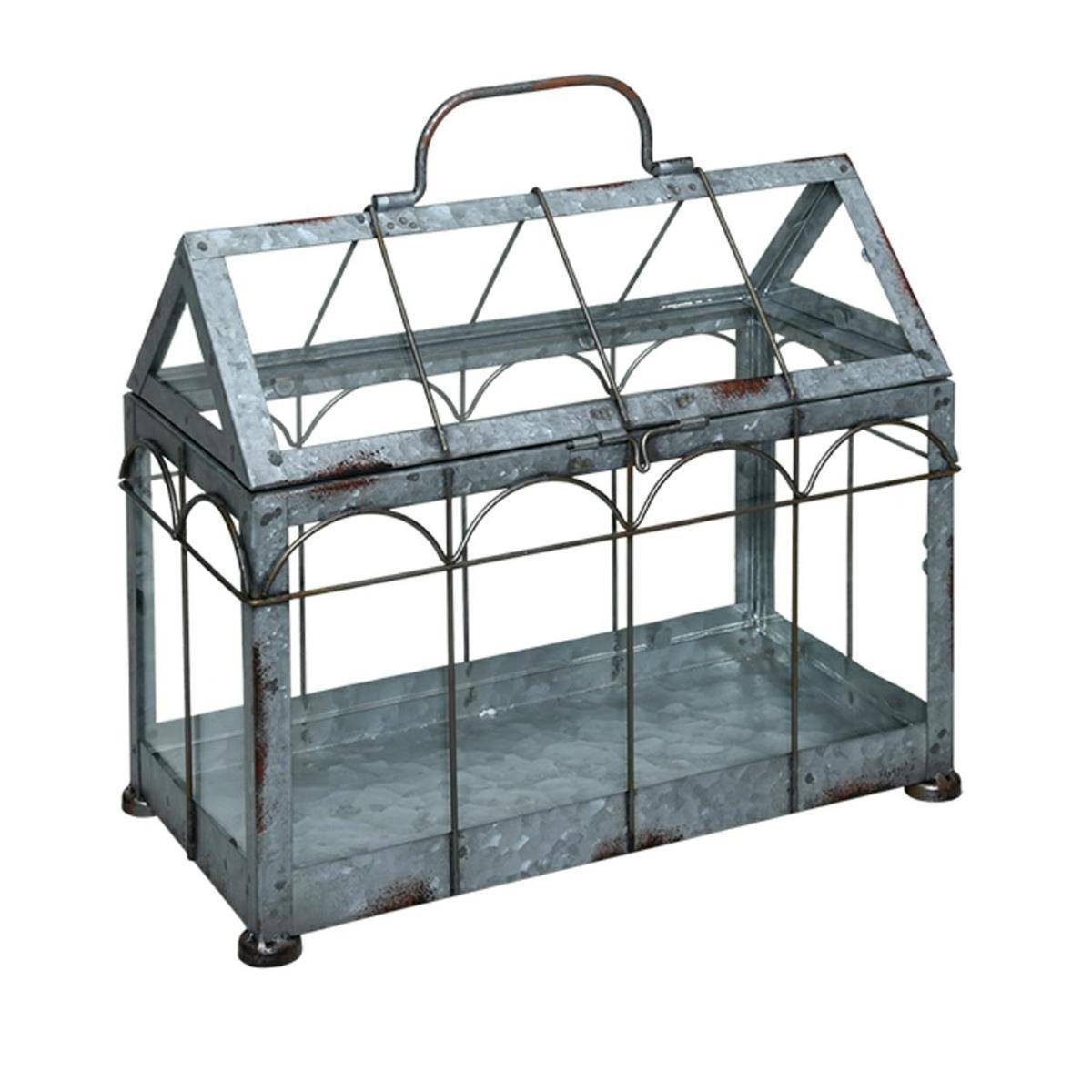 Mini szklarnia szklarenka Metalowa na Zioła Kwiaty 26x29 cm - Esschert ...