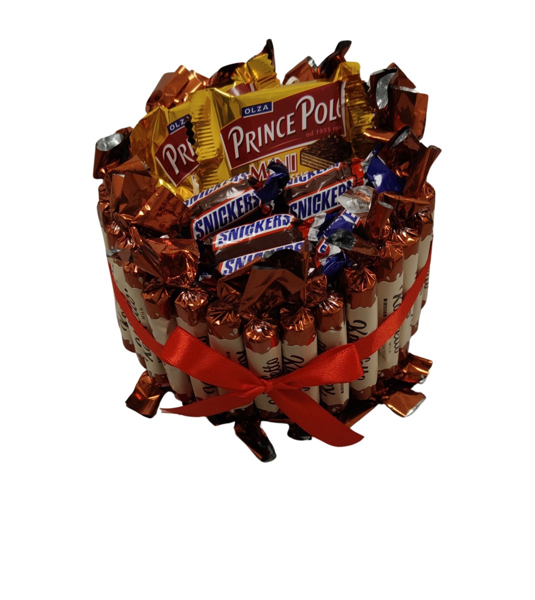 Mini Tort Słodyczy Ksp – Prezent Z Wafelkami I Pralinami Na Urodziny ...