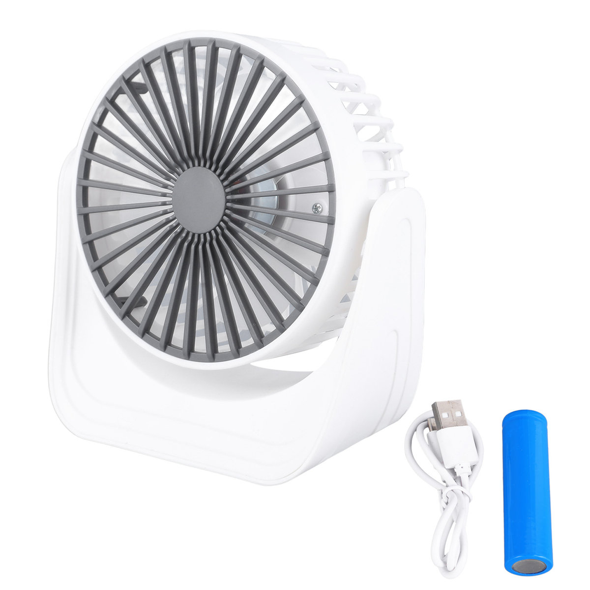 Mini wentylator biurkowy: 1200 mAh USB, 3 prędkości, obrót 360° - Inna ...