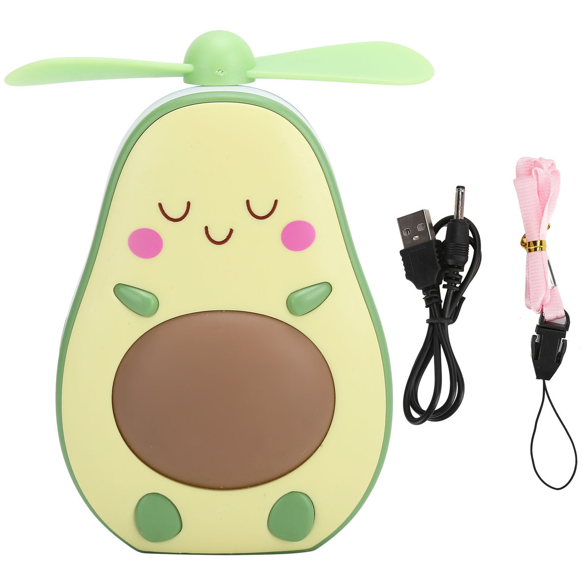 Mini wentylator USB LED z akumulatorem chłodzącym i funkcją makijażu ...