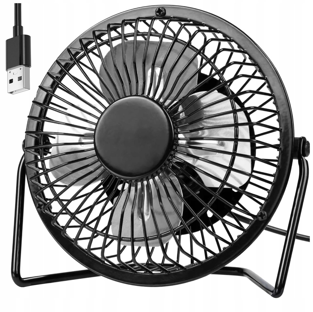 MINI WENTYLATOR WIATRAK BIURKOWY USB PRZENOŚNY STOJĄCY MIEDZIANY - inna ...