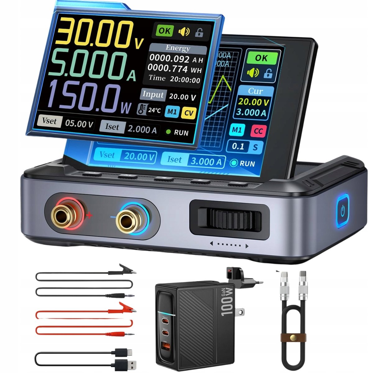 Mini zasilacz laboratoryjny prądu stałego 30V 5A 150W Fnirsi DPS-150 ...