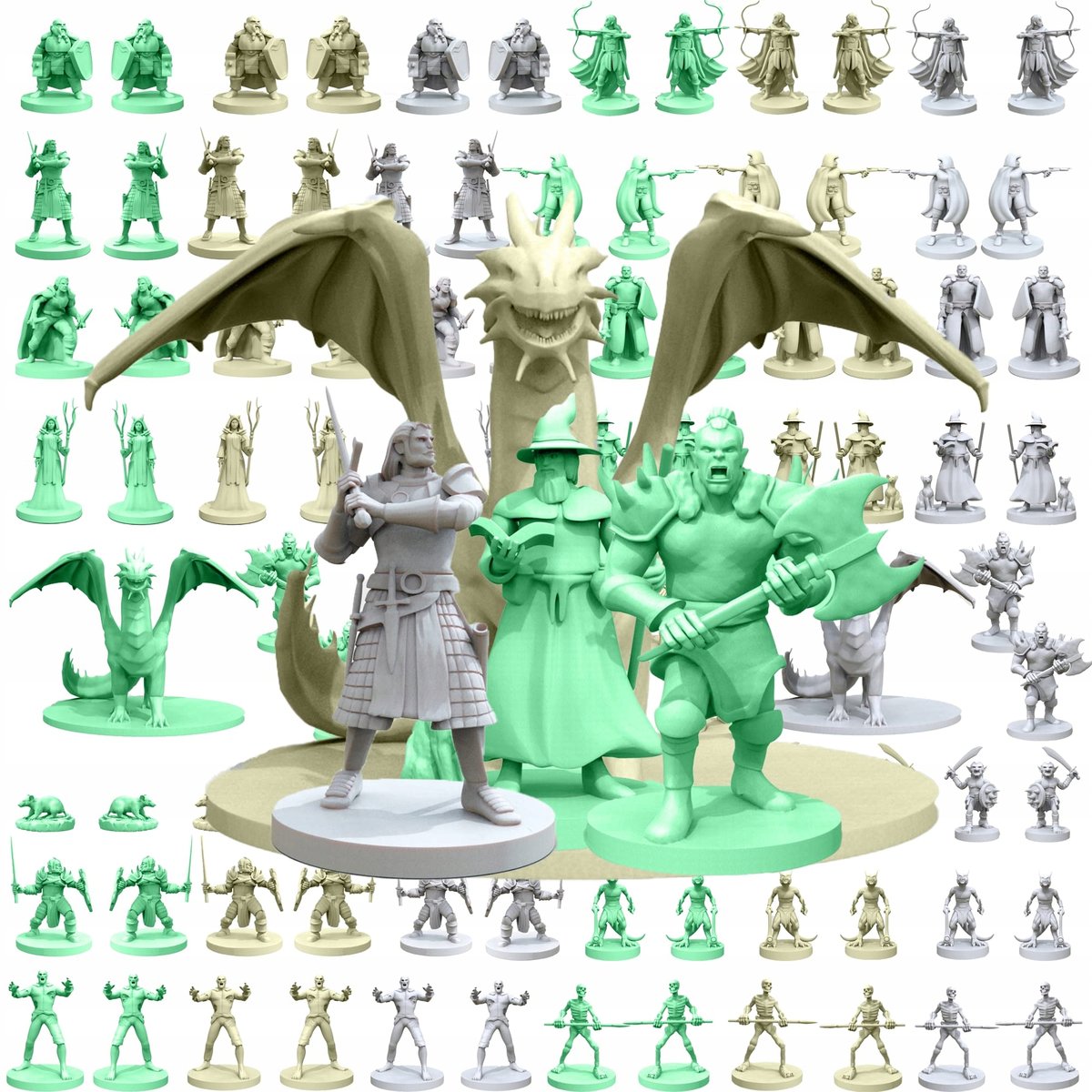Mini zestaw figurek House of Bodian Mythical Heroes do gier RPG - 93 ...