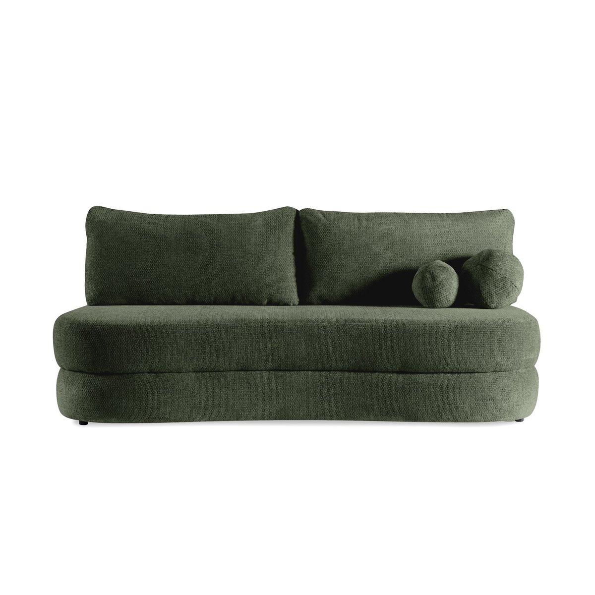 Minimalistyczna sofa ROCKET z pojemnikiem na pościel Ciemnozielony ...