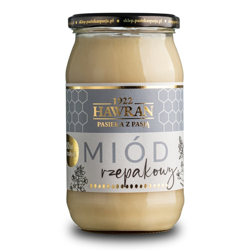 Miód Rzepakowy 1050G, Surowy, Nierozgrzewany, 100 Lat Tradycji, Zdrowy ...