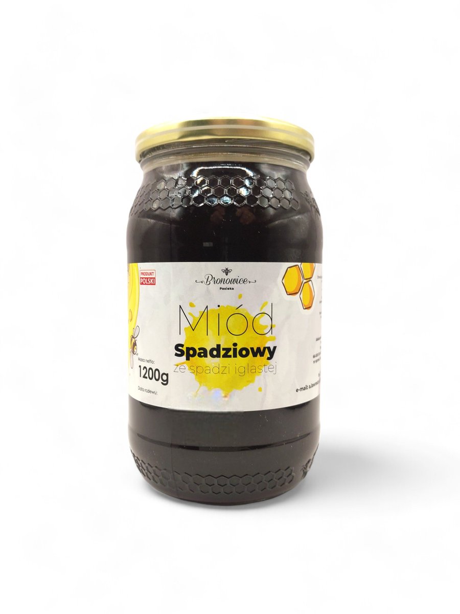Miód spadziowy ze spadzi iglastej 1,2 kg / Pasieka Bronowice - Inna ...