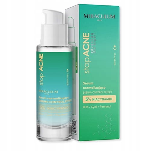 Miraculum Stop Acne normalizujące serum do twarzy z Nacynamidem 30 ml ...