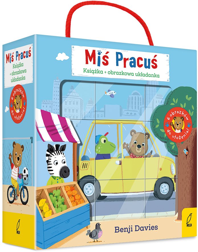 Miś Pracuś: Książka - W drogę! + klocki - Davies Benji | Książka w Empik