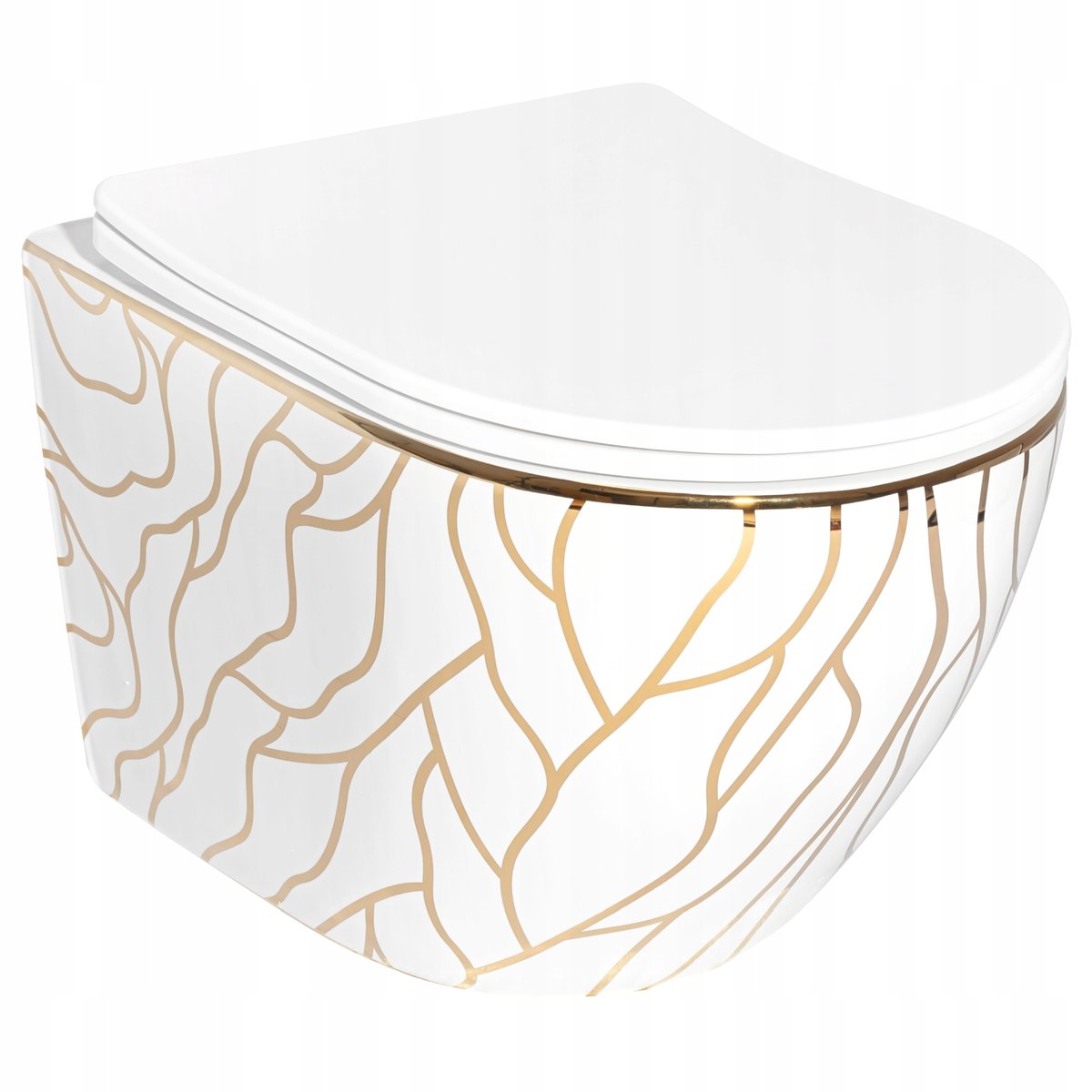 Misa Wc Podwieszana Carlos Rimless Wave Gold Rea - Rea | Sklep EMPIK.COM