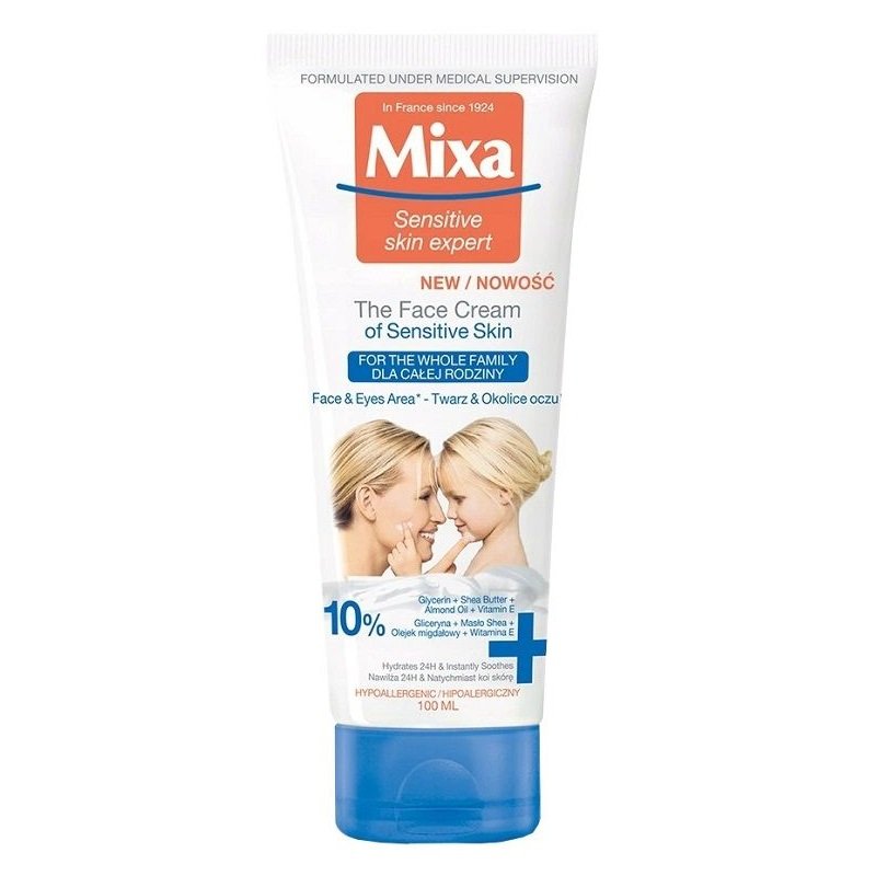 Mixa, Senstivie Skin Expert, Krem na twarz dla całej rodziny, 100 ml ...