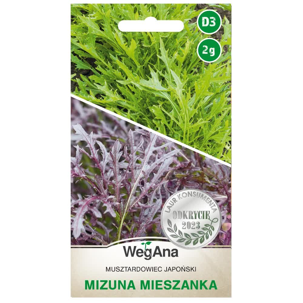 Mizuna Musztardowiec Japoński mieszanka nasiona 2g - WegAna - WegAna ...