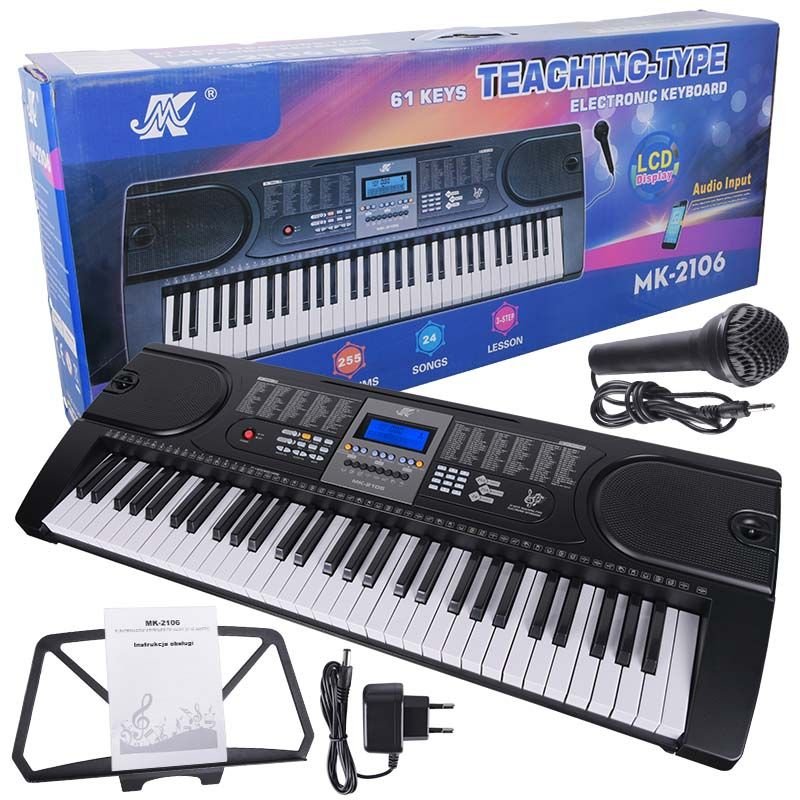 Mk 2106 Keyboard 61 Klawiszy z mikrofonem - brak danych | Muzyka Sklep ...