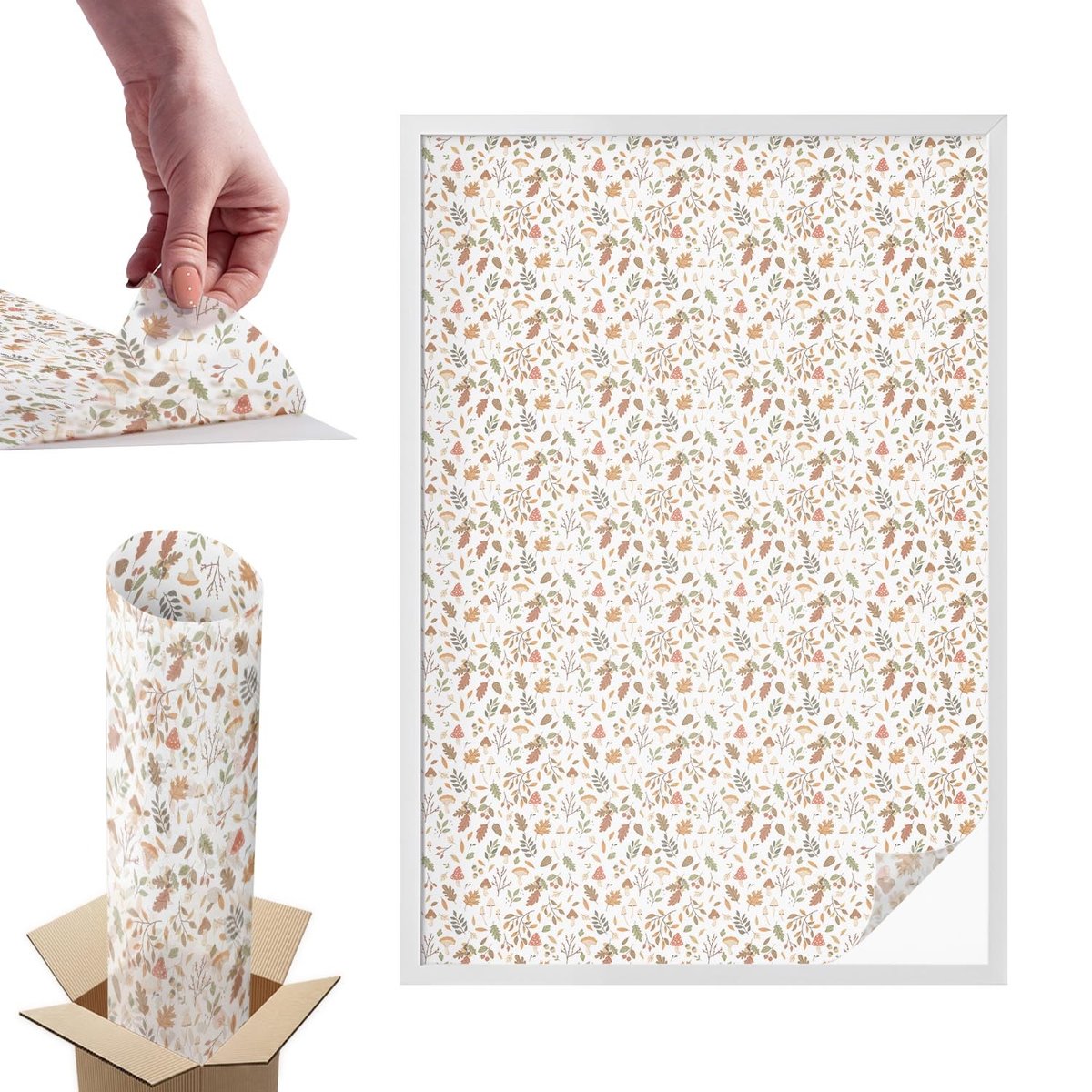 Mleczna Folia Matowa Na Szklane Drzwi I Okna Jesienne Wzory 100x146 cm ...