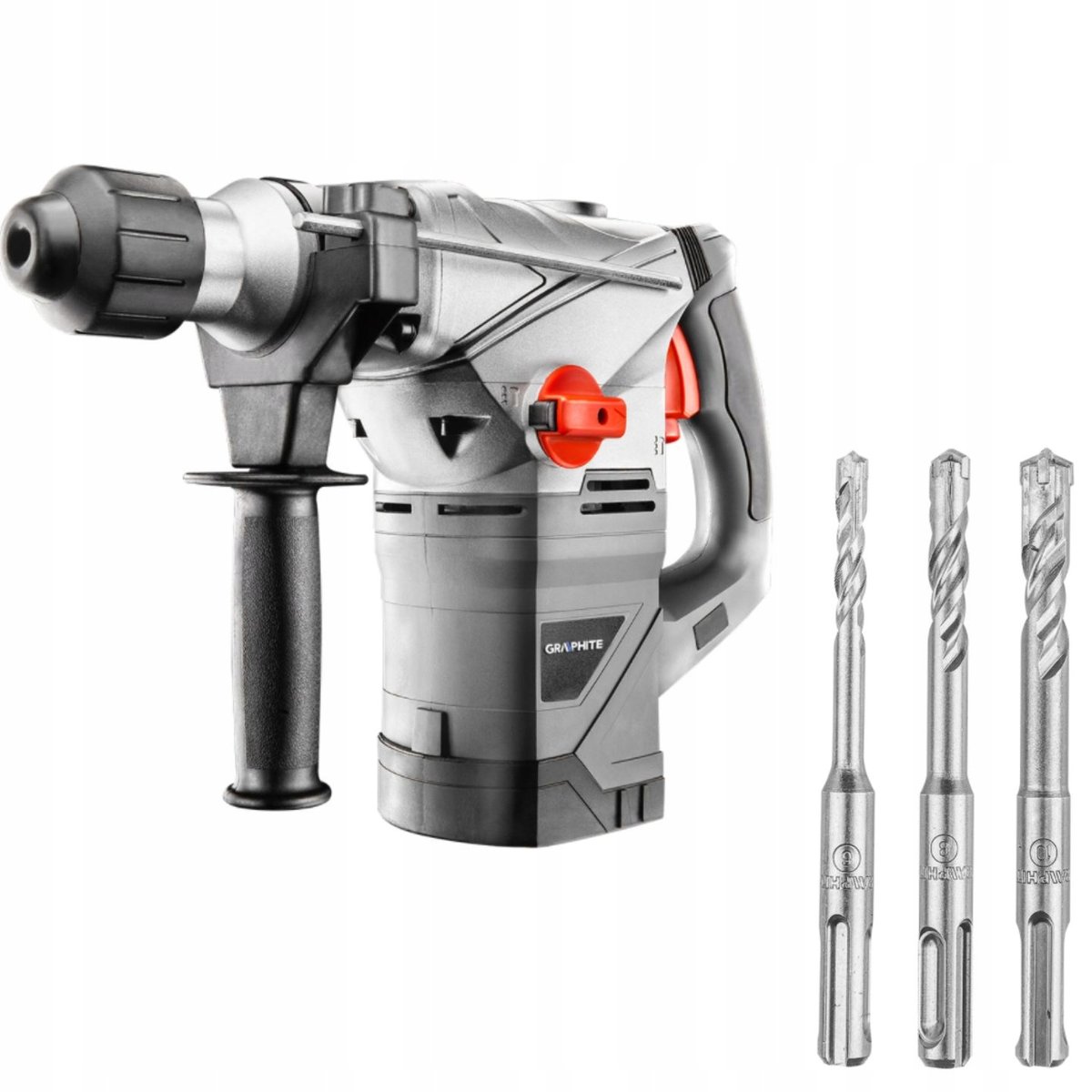 MŁOT UDAROWY SDS+ 1500W 4,5J WALIZKA + WIERTŁA - GRAPHITE | Sklep EMPIK.COM
