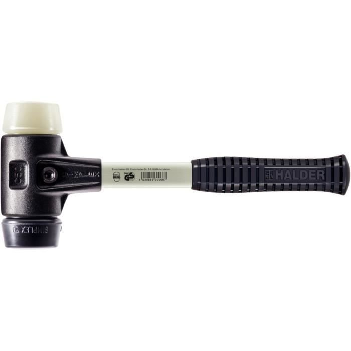 Młotek HALDER SIMPLEX Wypełniona gumą / nylonem, ze wzmocnioną obudową z żeliwa ciągliwego i ...