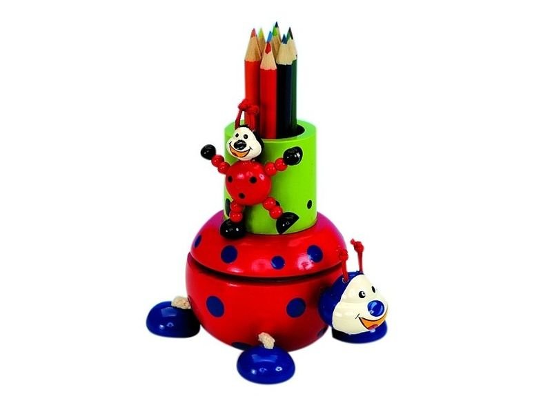 Mmm, Drewniany Poj. Na Kredki-Pozytywka - Biedronka - MMM | Sklep EMPIK.COM