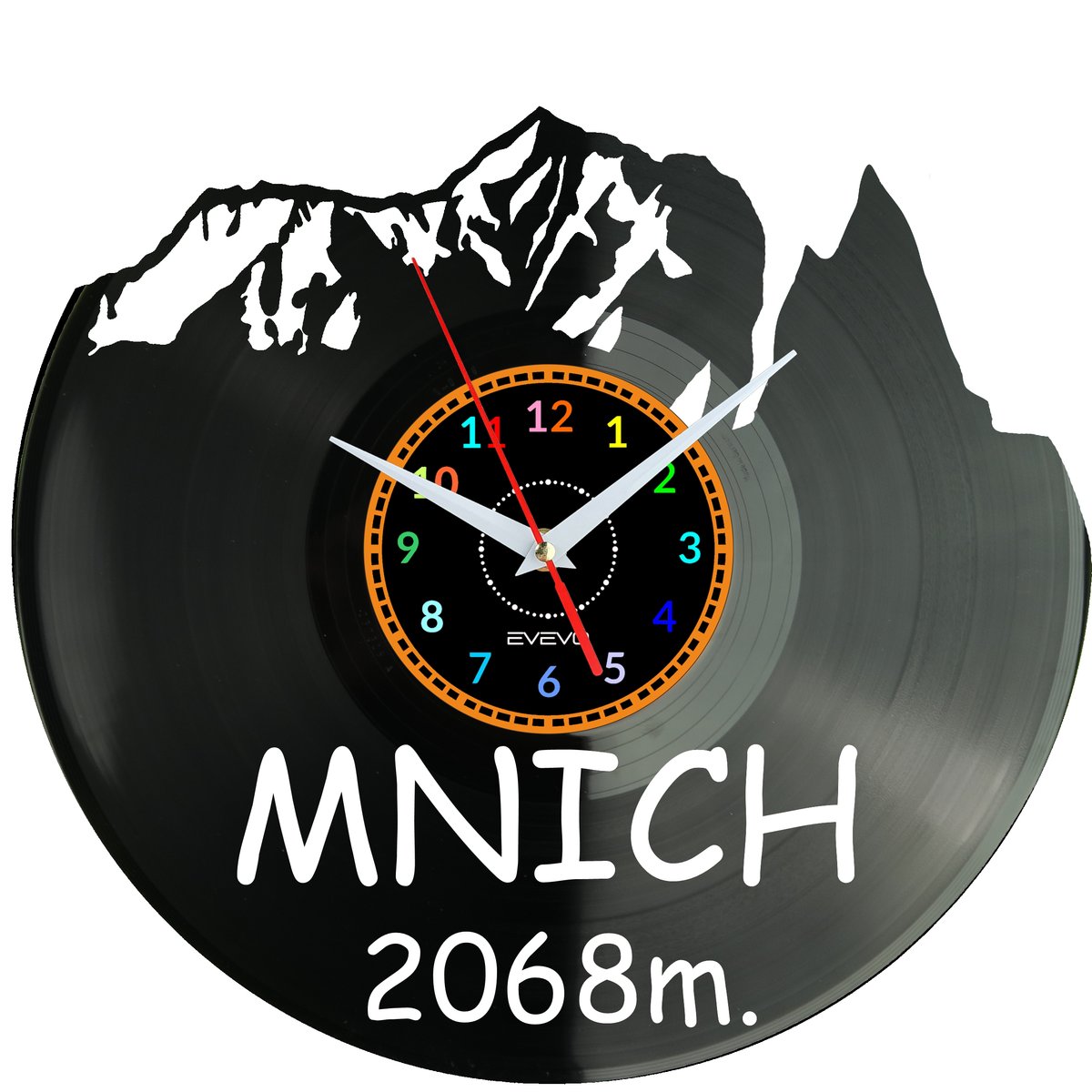 Mnich Góry Tatry Polska Zegar Ścienny Płyta Winylowa Nowoczesny ...