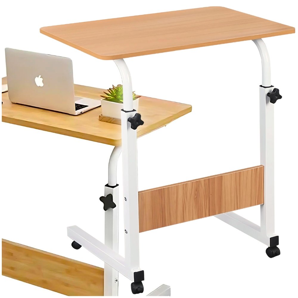 Mobilne biurko Stolik pod laptopa brązowe - Zolta | Sklep EMPIK.COM