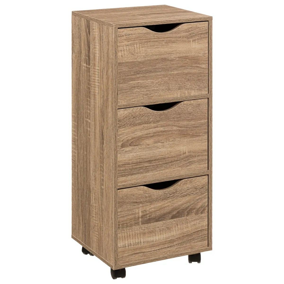Mobilny kontenerek MDF 3 szuflady beżowy matowy - 5five Simple Smart ...