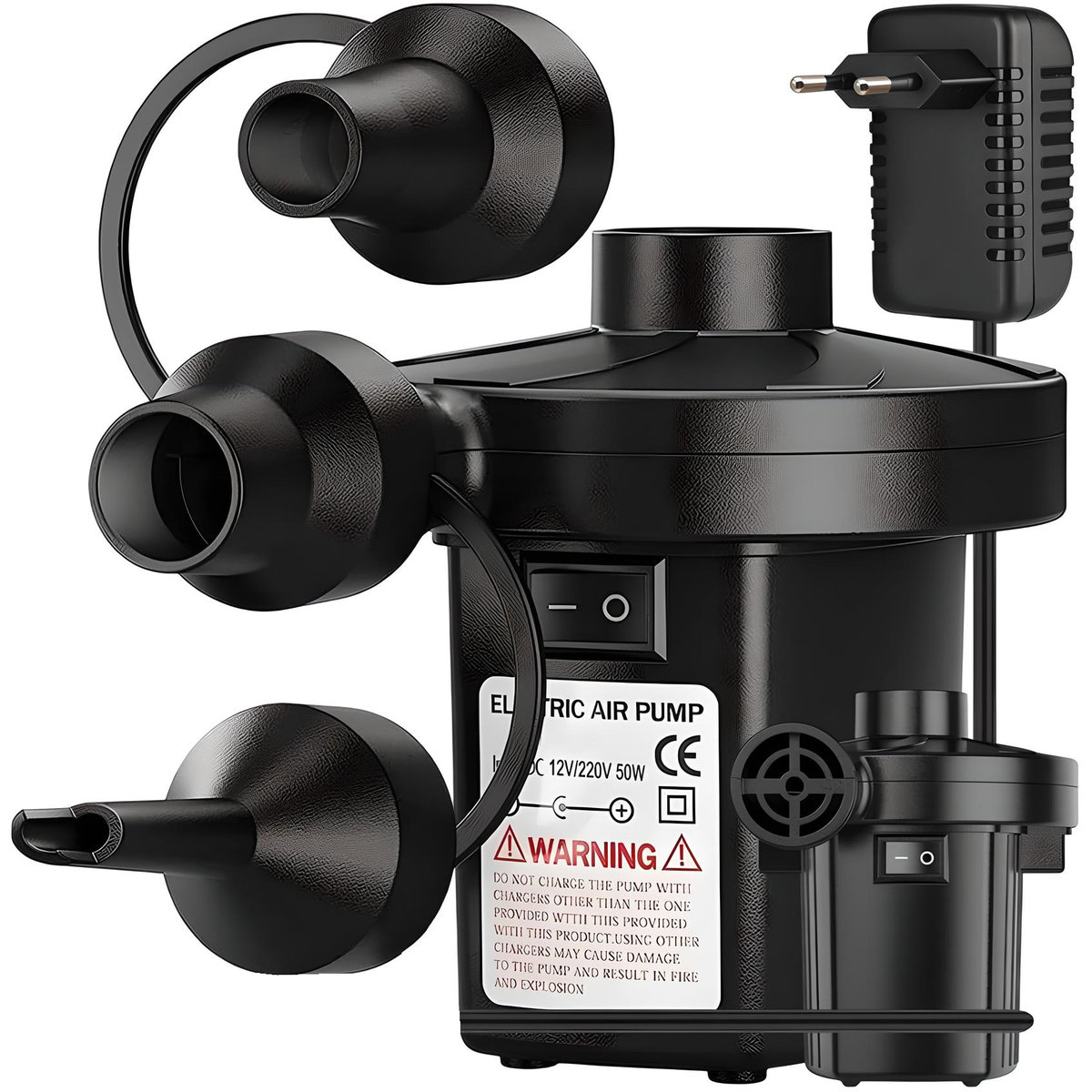 MOCNA ELEKTRYCZNA POMPKA DO MATERACA DMUCHAŃCÓW NA BASEN 230V 3 ...