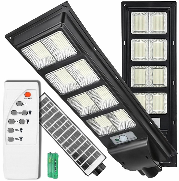 MOCNA LAMPA SOLARNA 600W LED ULICZNA Z CZUJNIKIEM RUCHU I ZMIERZCHU PILOT - ARSA GO | Sklep ...