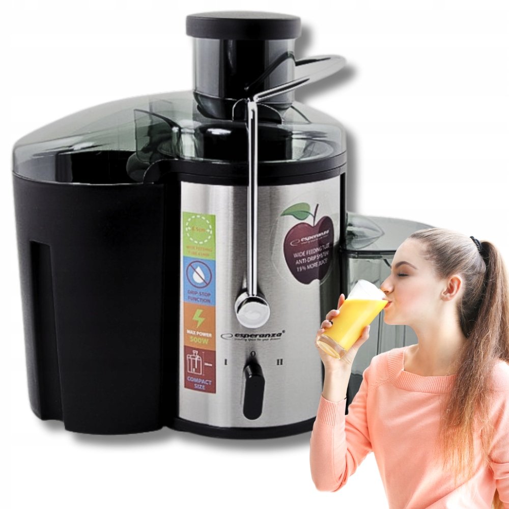 Mocna Sokowirówka Elektryczna 500W Do Owoców Warzyw Zdrowy Sok Na Odporność - Esperanza | AGD ...