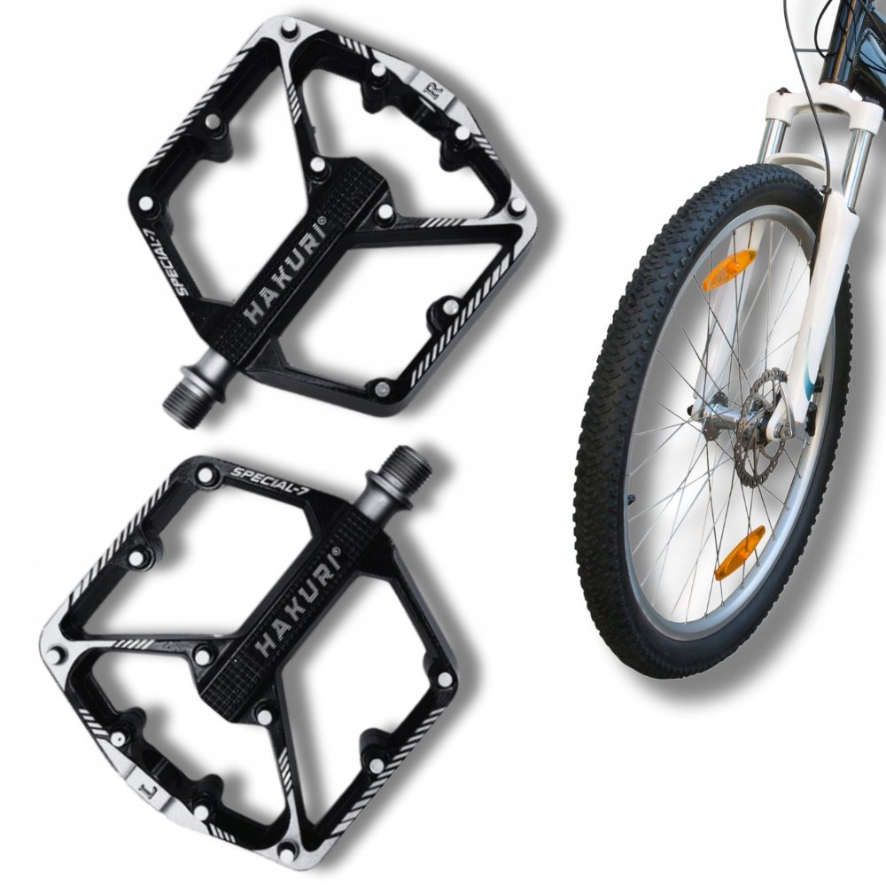 Mocne PEDAŁY rowerowe PLATFORMOWE do roweru MTB aluminiowe MASZYNOWE - HAKURI | Sport Sklep ...