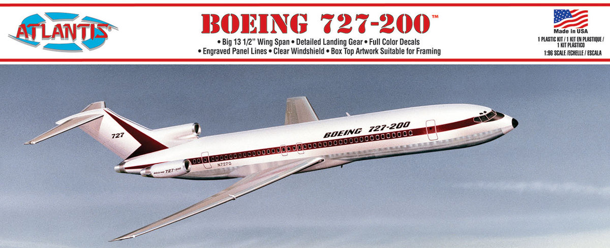 Model Plastikowy - ATLANTIS Models Samolot 1:96 Boeing 727 Boeing ...