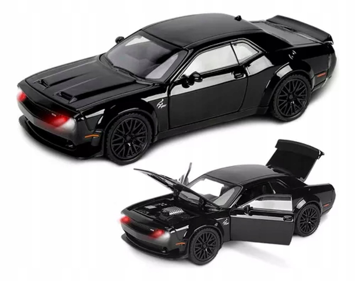 Model Samochód Dodge Challenger Metalowy 1:32 Światła Dźwięk Napęd ...