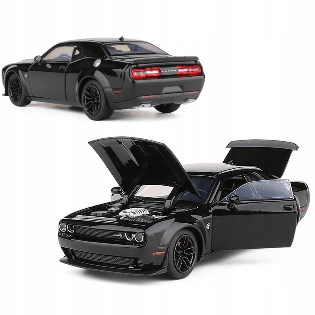 Model Samochód Dodge Challenger Metalowy 1:32 Światła Dźwięk Napęd ...