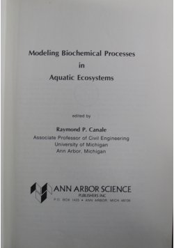 Modeling Biochemical Processes in Aquatic Ecosystems - | Książka w Empik