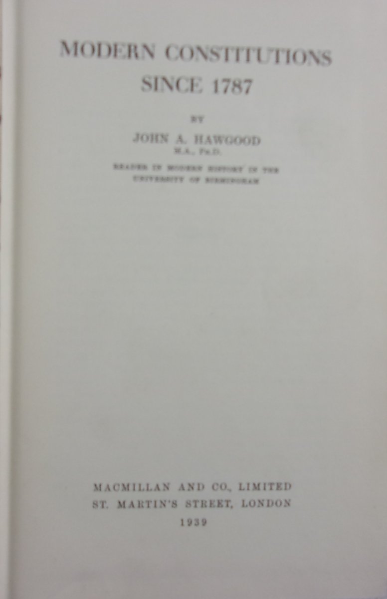 Modern Constitutions Since 1787, 1939 r. - W opisie | Książka w Empik