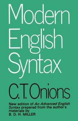 Modern English Syntax - C.T. Onions | Książka w Empik