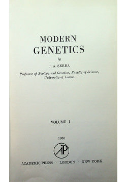 Modern Genetics Volume 1 - Academic Press | Książka w Empik