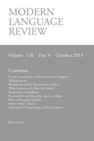Modern Language Review (110 - Modern Humanities Research | Książka w Empik