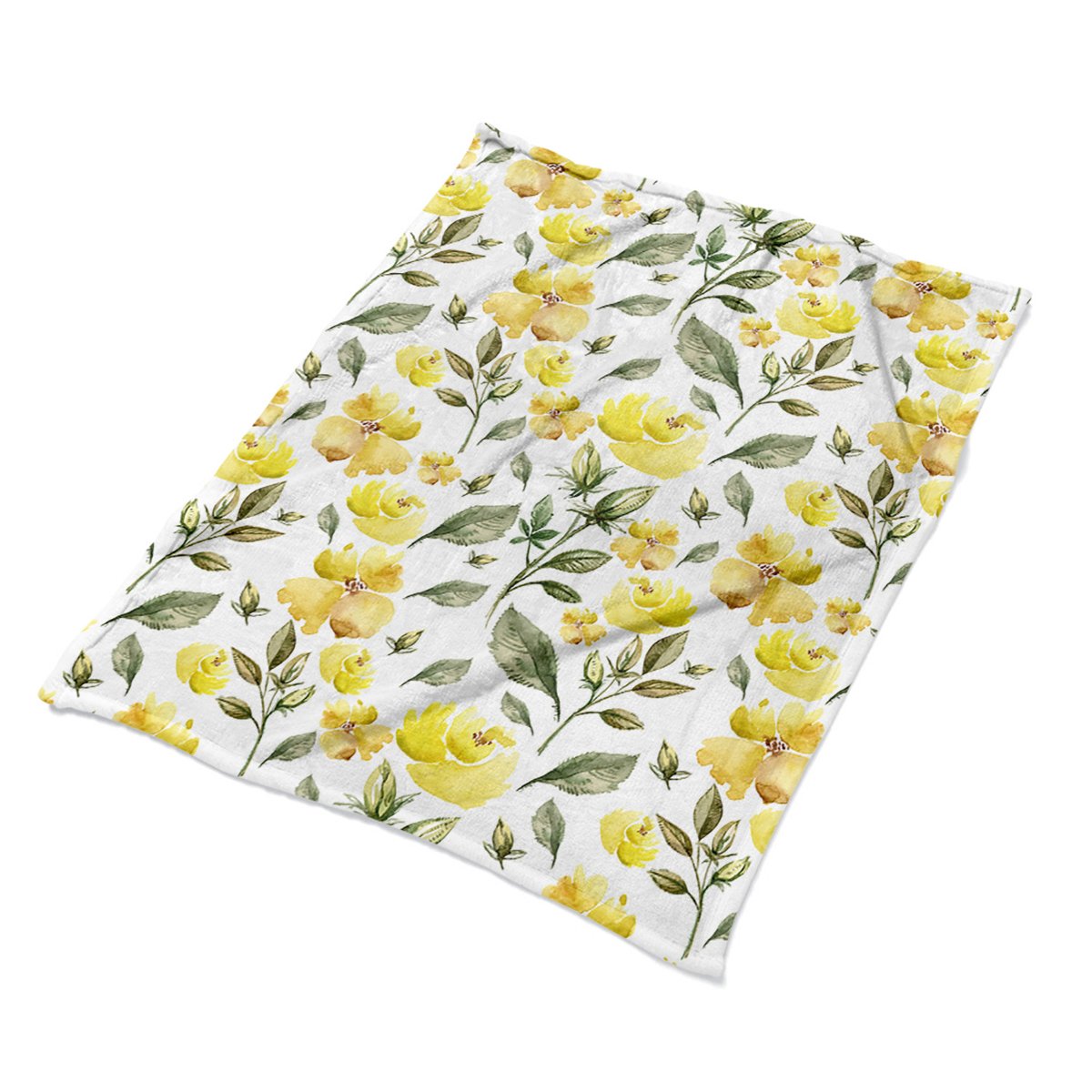 Modny kocyk na fotel Żółte kwiaty do sypialni wzór, Fabricsy - Fabricsy ...