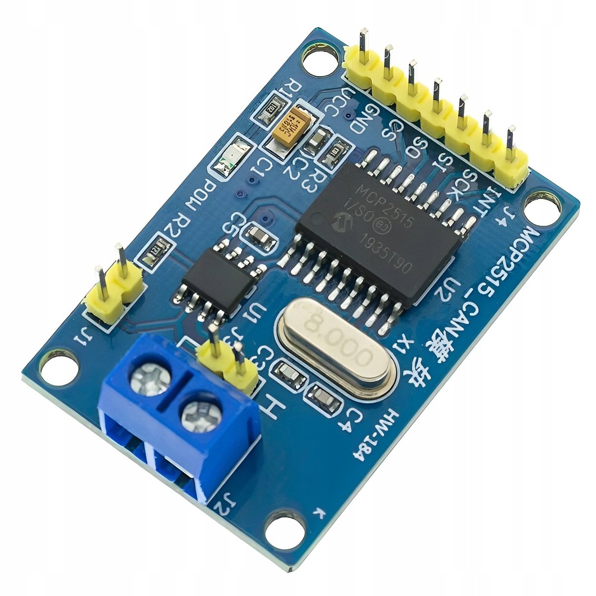 MODUŁ CAN MCP2515 SPI dla Arduino, AVR, ARM, PIC, STM8, STM32 ... MODUŁ CAN MCP2515 SPI dla Arduino, AVR, ARM, PIC, STM8, STM32 ...