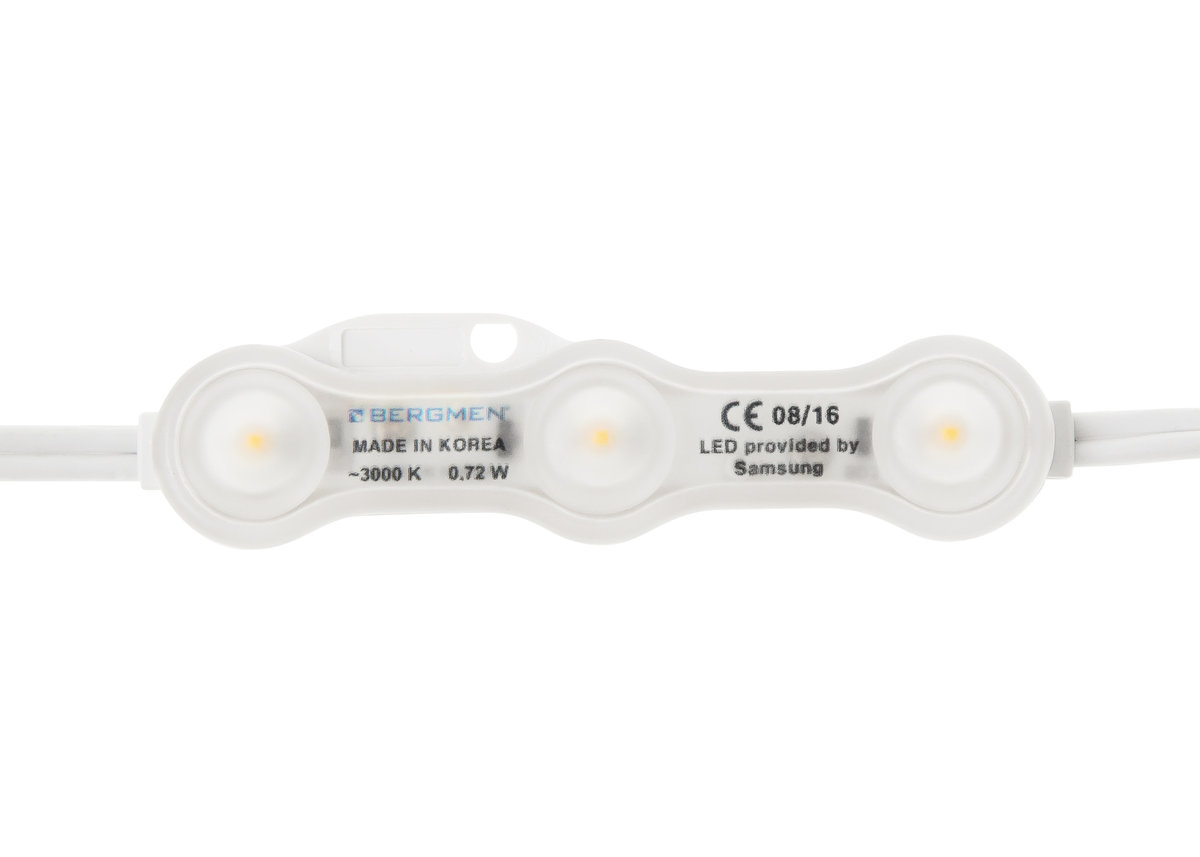 Moduł LED BERGMEN RX-3 Stark / 12VDC / 0,72W / 77lm / 160° / 3 x 2835 ...